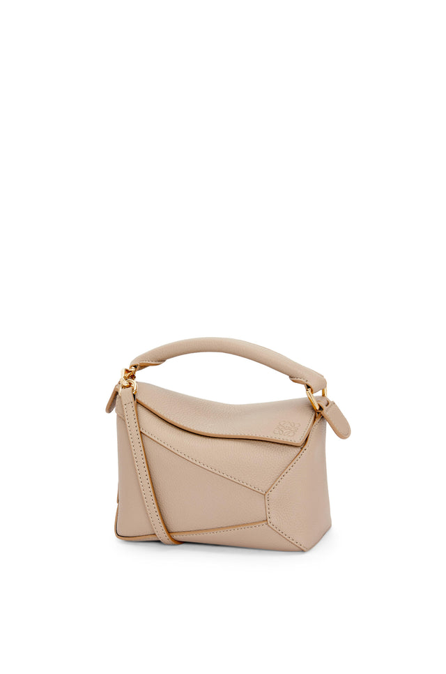 Loewe Mini Puzzle bag in soft grained calfskin (Sand)